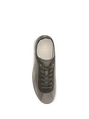 Brunello Cucinelli Nubuck And Suede Sneakers With Slim Sole