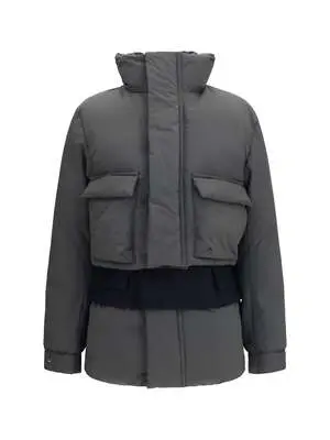 Sacai Double Padded Jacket With Zip Closure - Multicolor