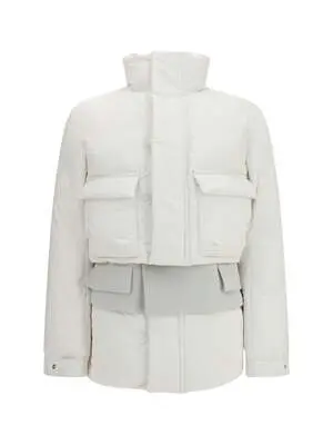 Sacai Double Padded Jacket With Zip Closure - White