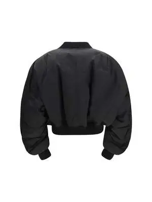 Rick Owens Bomber Jacket With Gathered Sleeves