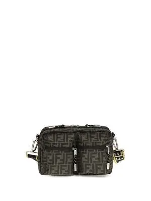 Fendi Ff Monogram Fabric Camera Case - Brown