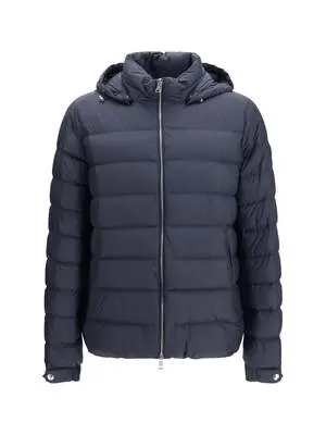 Moncler Arneb Short Hooded Puffer Jacket - Blue