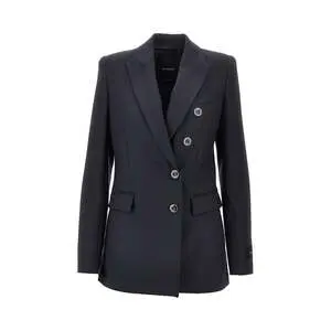 Pinko Wool-blend Double-breasted Colsure - Blue