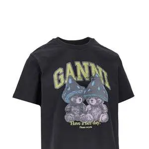 GANNI Mushroom Teddy' Print T-shirt