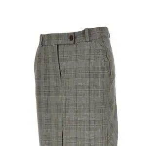 Pinko Wool-blend Midi Skirt With Check Motif