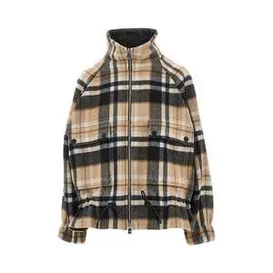 Pinko Wool-blend Check Motif Caban - Multicolor