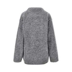 GANNI Mushroom Teddy Alpaca-blend Pullover - Grey