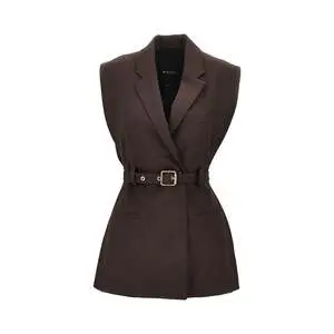 Pinko Gabardine Vest With Belt