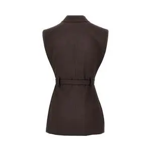 Pinko Gabardine Vest With Belt