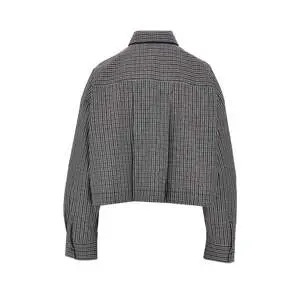 Pinko Check Cropped Shirt With Necktie