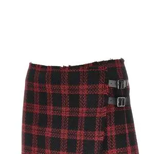 Pinko Check Tweed Mini Skirt
