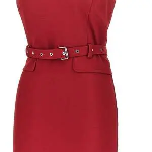 Pinko Crepe Midi Dress With Belt
