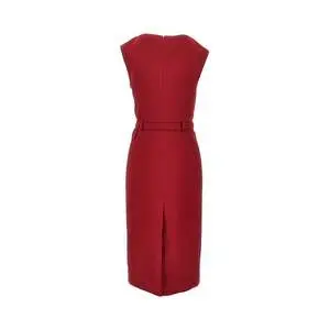 Pinko Crepe Midi Dress With Belt