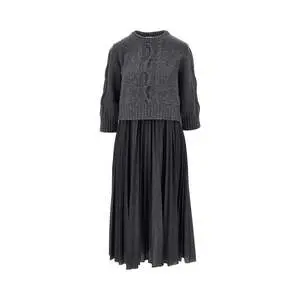 Max Mara Midi Dre With Weater - Grey