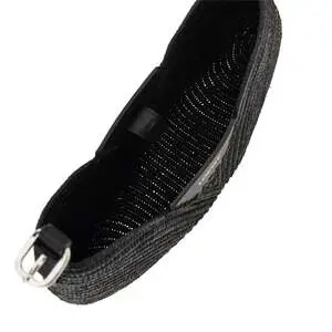 Loewe Raffia And Leather Medium Swing Bag - Black