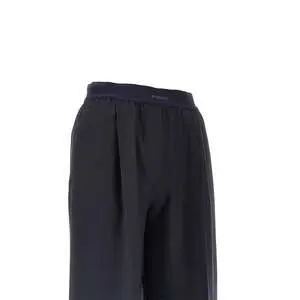 Pinko Stretch Wool-blend Wide-leg Pants