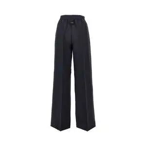 Pinko Stretch Wool-blend Wide-leg Pants