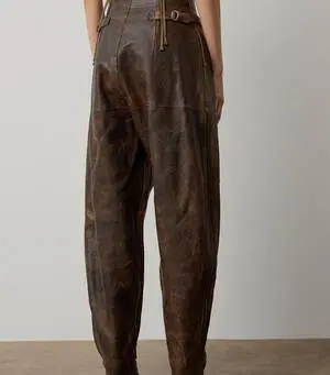 Ralph Lauren Distressed Lambskin Hania Trousers