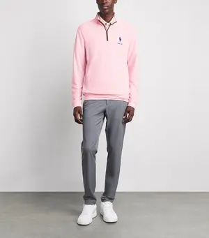 Rlx Ralph Lauren Polo Pony Quarter-zip Sweatshirt