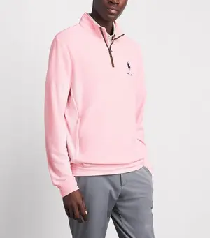 Rlx Ralph Lauren Polo Pony Quarter-zip Sweatshirt
