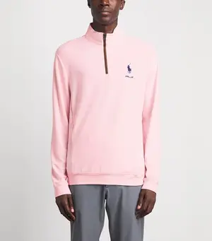 Rlx Ralph Lauren Polo Pony Quarter-zip Sweatshirt