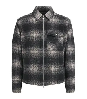 Moncler Check Zip-up Overshirt - Black