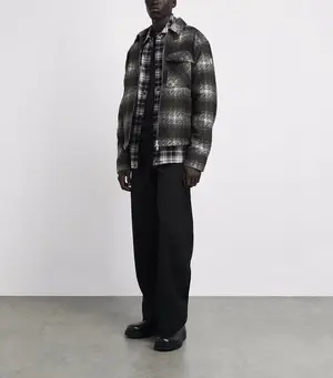 Moncler Check Zip-up Overshirt