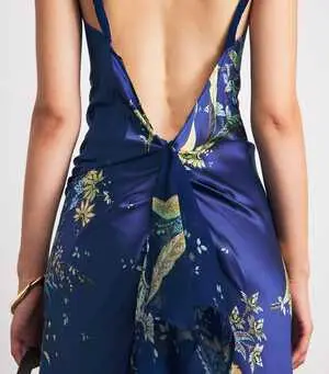 Staud Silk Charli Halterneck Maxi Dress
