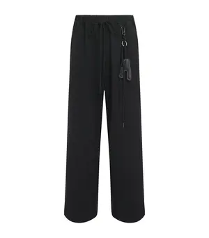 SONG FOR THE MUTE Pleated Lounge Trousers - Black
