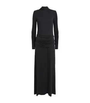 VORANIDA High-neck Mols Maxi Dress - Black