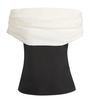 VORANIDA Silk-blend Ruched-detail Vetra Top