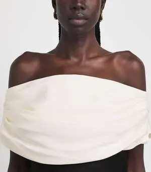 VORANIDA Silk-blend Ruched-detail Vetra Top