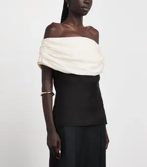 VORANIDA Silk-blend Ruched-detail Vetra Top