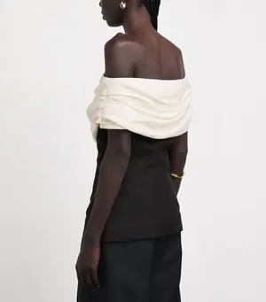 VORANIDA Silk-blend Ruched-detail Vetra Top