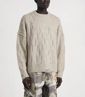 REPRESENT Wool-blend Distressed Sweater
