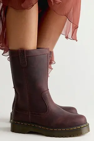 Dr. Martens Anistone Pull-on Boots - Cherry Red