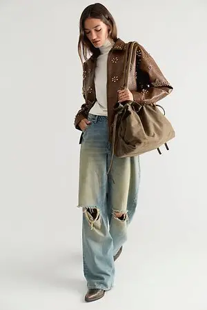 MOTHER The Zip It Vegan Leather Jacket