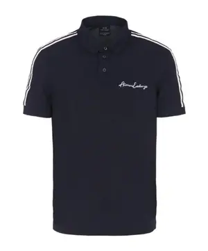 Armani Exchange Embroidered-logo Cotton Polo Shirt
