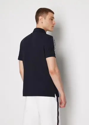 Armani Exchange Embroidered-logo Cotton Polo Shirt