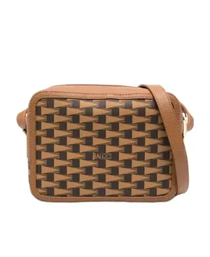 Bally Logo Zipper Satchel - Brown