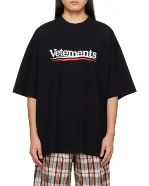 Vetements Logo Printed Crewneck T-shirt
