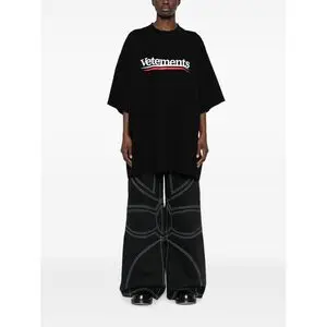 Vetements Logo Printed Crewneck T-shirt
