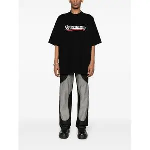 Vetements Logo Printed Crewneck T-shirt