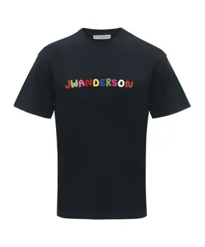 J.W.ANDERSON Jw Anderson Logo Embroidered T-shirt - Black