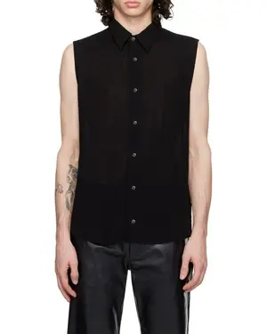 AMI Paris Sleeveless Buttoned Shirt