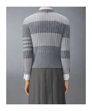 Thom Browne Cashmere 4-bar Striped Cardigan