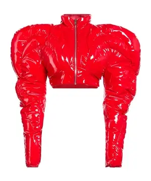 Dolce & Gabbana Solid Color Puffer Jackets - Red