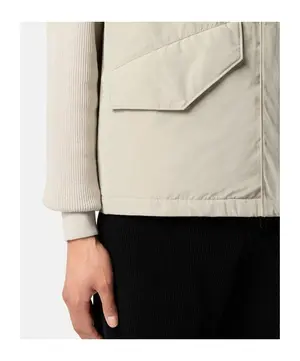 Stone Island Padded Vest With Packable Hood And Anti-drop
