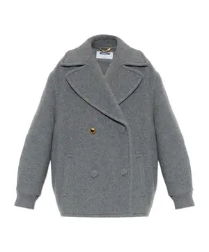 Moschino Long-sleeved Coat - Grey