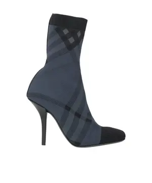 Burberry Color Block Ankle Boots - Black